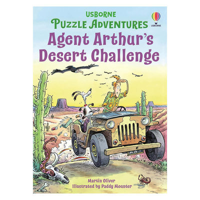 预售英文原版 Puzzle Adventures: Agent Arthur's Desert Challenge 亚瑟探员的沙漠历险 中小学生阅读全彩插图解谜冒险 8-12岁