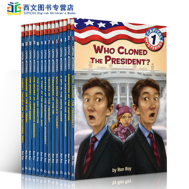 英文原版 Capital Mysteries系列14本合售章节桥梁书 a to z mysteries系列同作者资本的秘密锻炼孩子的观察能力_虎窝淘