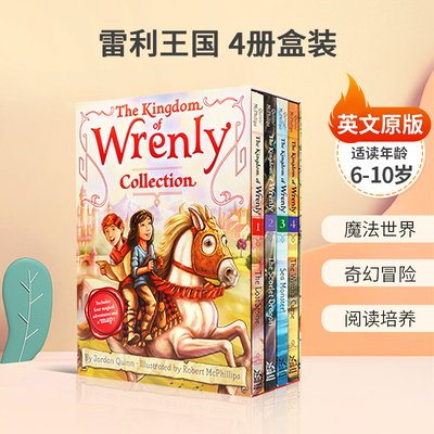 英文原版绘本The Kingdom of Wrenly Collection 4册盒装 雷利王国 儿童魔法故事奇幻冒险桥梁章节书小说6-10岁