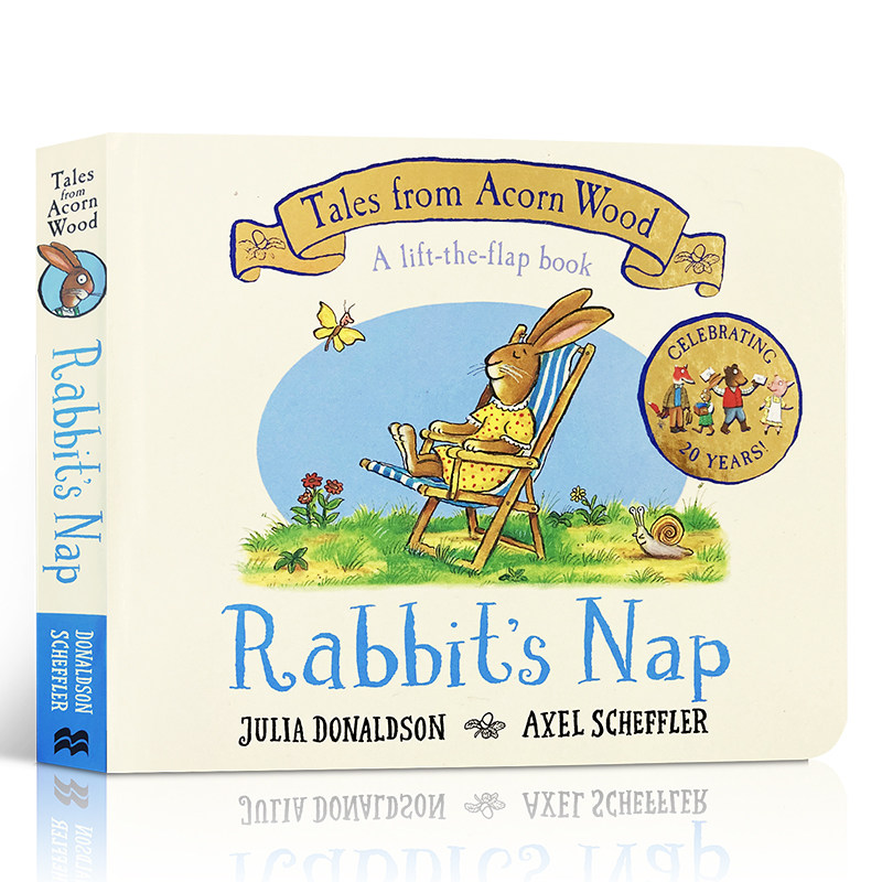 英文原版绘本Tales From Acorn Wood: Rabbit's Nap兔子小睡橡树林的故事儿童启蒙英语纸板翻翻书趣味读物 ...