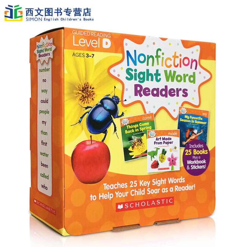 英文原版绘本入门关键词书 Nonfiction Sight Word Readers Level D 25册全套自然拼读学乐出品_虎窝淘