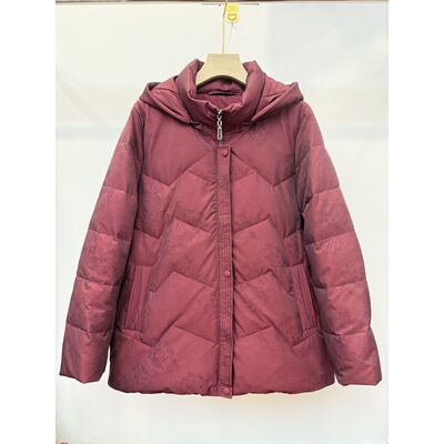 Q95016妈妈羽绒服女中长款2025新款中老年加厚大码花奶奶冬装外套