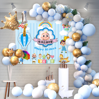 cocomelon宝贝JJ儿童生日海报布