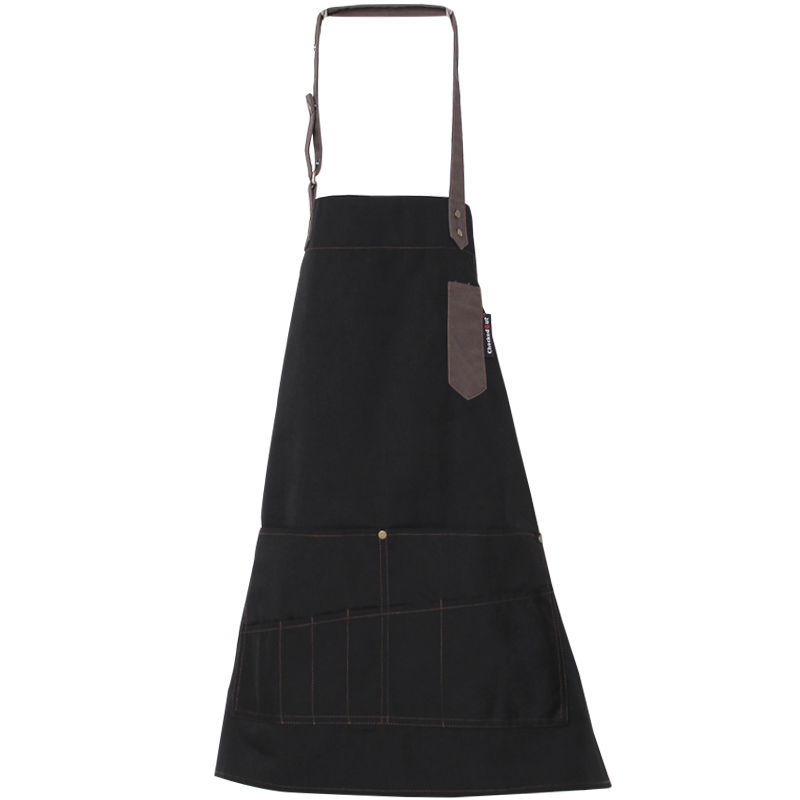 时尚围裙女厨房家用韩版围裙防水防油服务员围腰工作围裙定制logo_虎窝淘