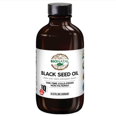 BioNatal Ethiopian Black Seed Oil 4.2oz Glass