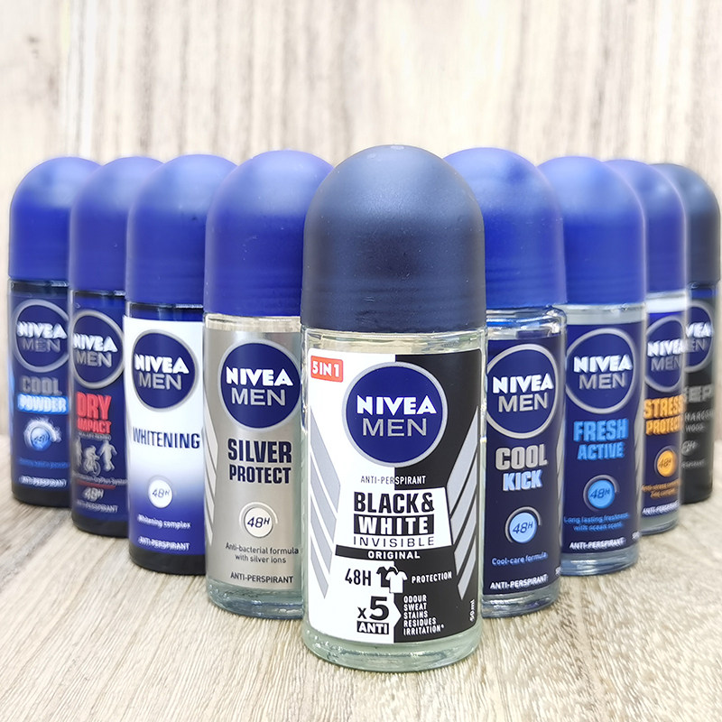 Nivea妮维雅止汗露淡香水滚珠海洋走珠液黑白出众anti-perspirant