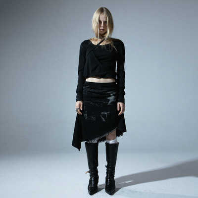 DoublePunch不规则辣妹印花半裙