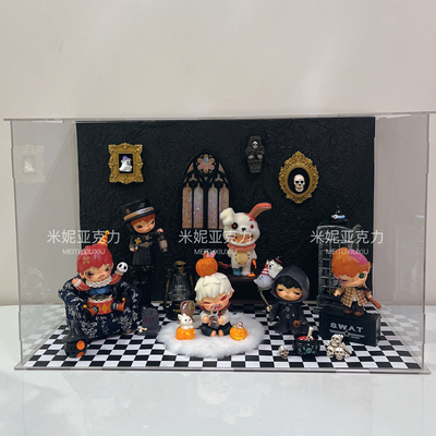 泡泡玛特盲盒造景诡乐园展示盒