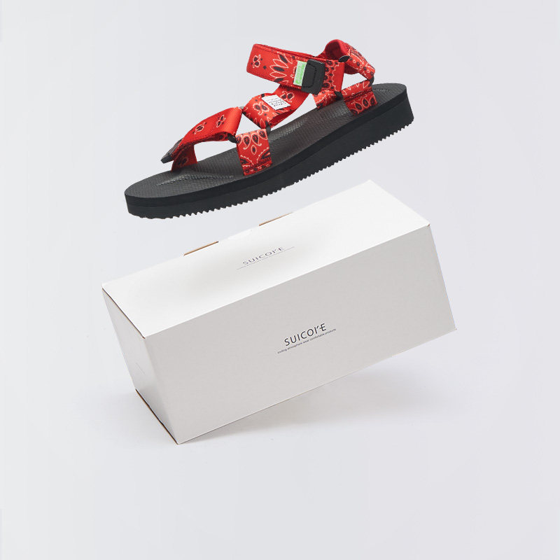 SUICOKE Depa-Cab日系撞色可调节魔术贴速干凉鞋 OG-022Cab-RED