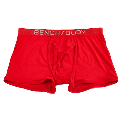 男士本命年大红锦纶光滑平角内裤