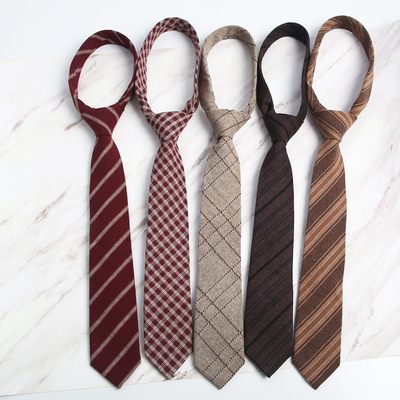 麻布复古时髦学院风领带