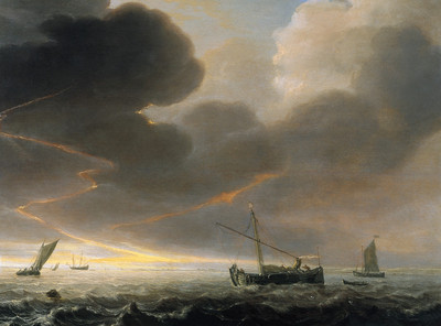 T767【荷兰】西蒙·德·维格尔（Simon de Vlieger）风景绘画图.