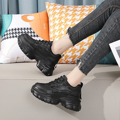 正品2023春秋新诗与远方优质牛皮7公分轻便防滑耐磨老爹鞋P88301