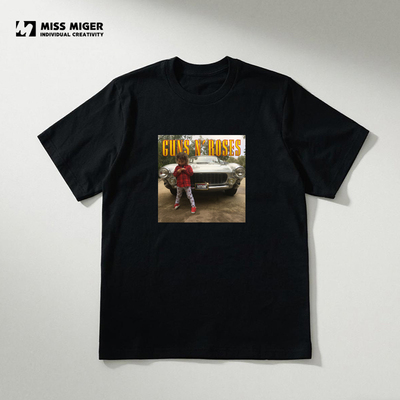 Guns'N'Roses枪炮与玫瑰枪花乐队Nothin'摇滚Atals棉短袖T恤男女