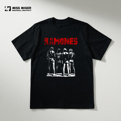 Ramones雷蒙斯乐队美国传奇朋克乐队摇滚短袖T恤T Shirt可来图定T
