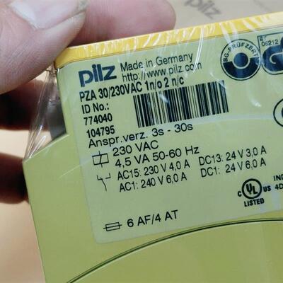 PILZ皮尔兹774040安全继电器 PZA 30/230VAC询价