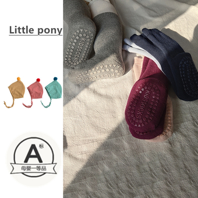 西班牙儿童袜子宝宝双面点胶毛圈地板袜防滑秋冬加厚婴儿中筒袜