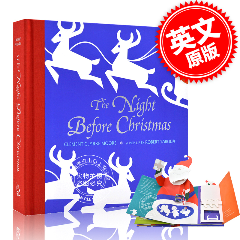 现货英文原版 The Night Before Christmas圣诞前夜立体书_虎窝淘