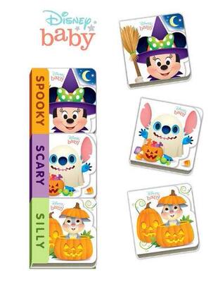 现货 迪士尼 万圣节 1-2-3岁 儿童纸板书 官方周边 共3册 英文原版 Disney Baby Spooky, Scary, Silly 幼儿节日礼物 启蒙读物