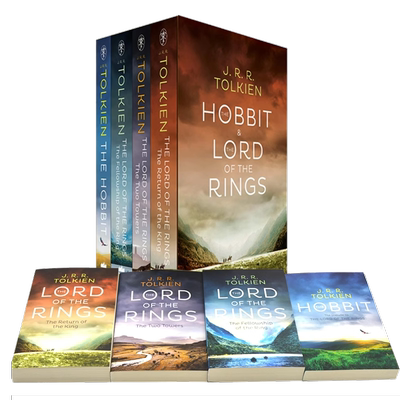 现货 英文原版 The Hobbit and the Lord of the Rings 霍比特人 指环王 套装 共4册 托尔金 魔戒系列