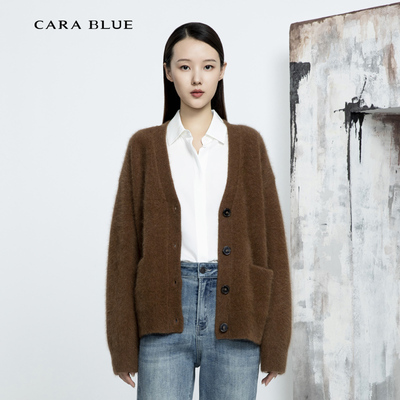 喀啦CARABLUE 休闲简约时尚百搭针织开衫 KB233MKC0027