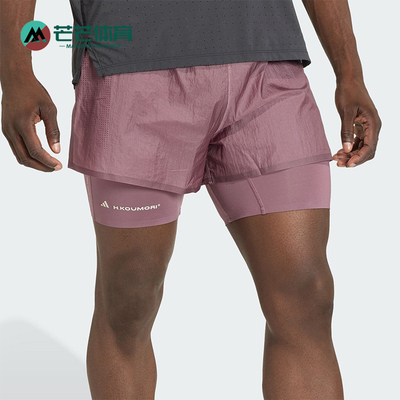Adidas/阿迪达斯正品夏季男士时尚跑步二合一简约训练短裤KB8431