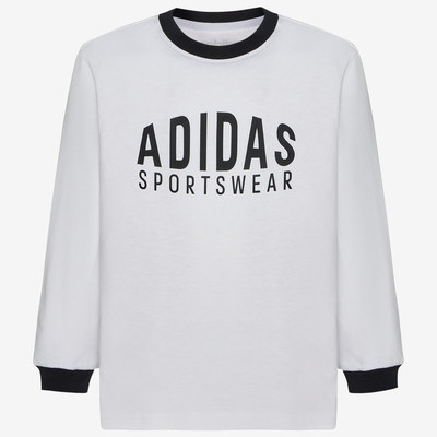 Adidas阿迪达斯正品LK LS儿童休闲运动柔软长袖T恤上衣LE9694