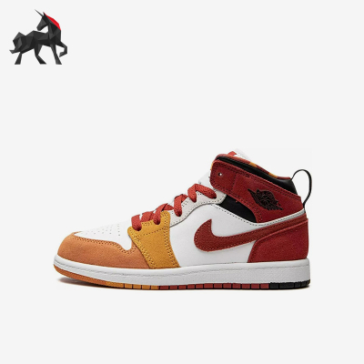 Nike/耐克正品JORDANAirJordan1Mid新款儿童经典篮球鞋DX2459-601