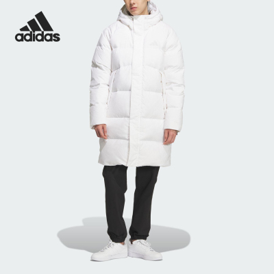 Adidas/阿迪达斯正品2025男女梭织运动休闲保暖长款羽绒服KQ5515