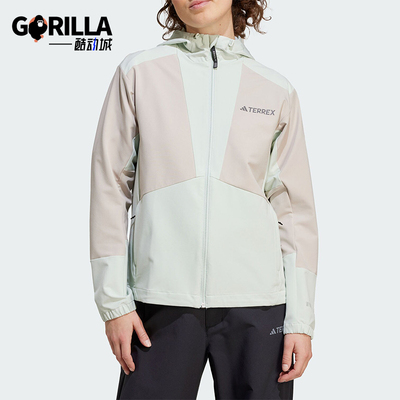Adidas/阿迪达斯正品运动女士户外防风连帽夹克外套JI5936