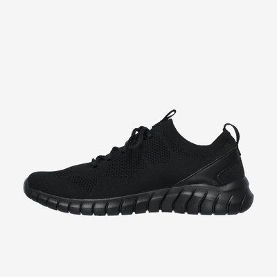 Skechers斯凯奇正品Overhaul男减震透气系带跑步鞋52820-BBK