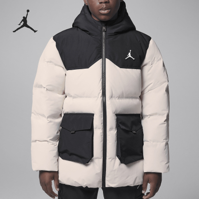 Nike/耐克正品JORDAN大童户外宽松休闲拼接羽绒服HQ7095-271