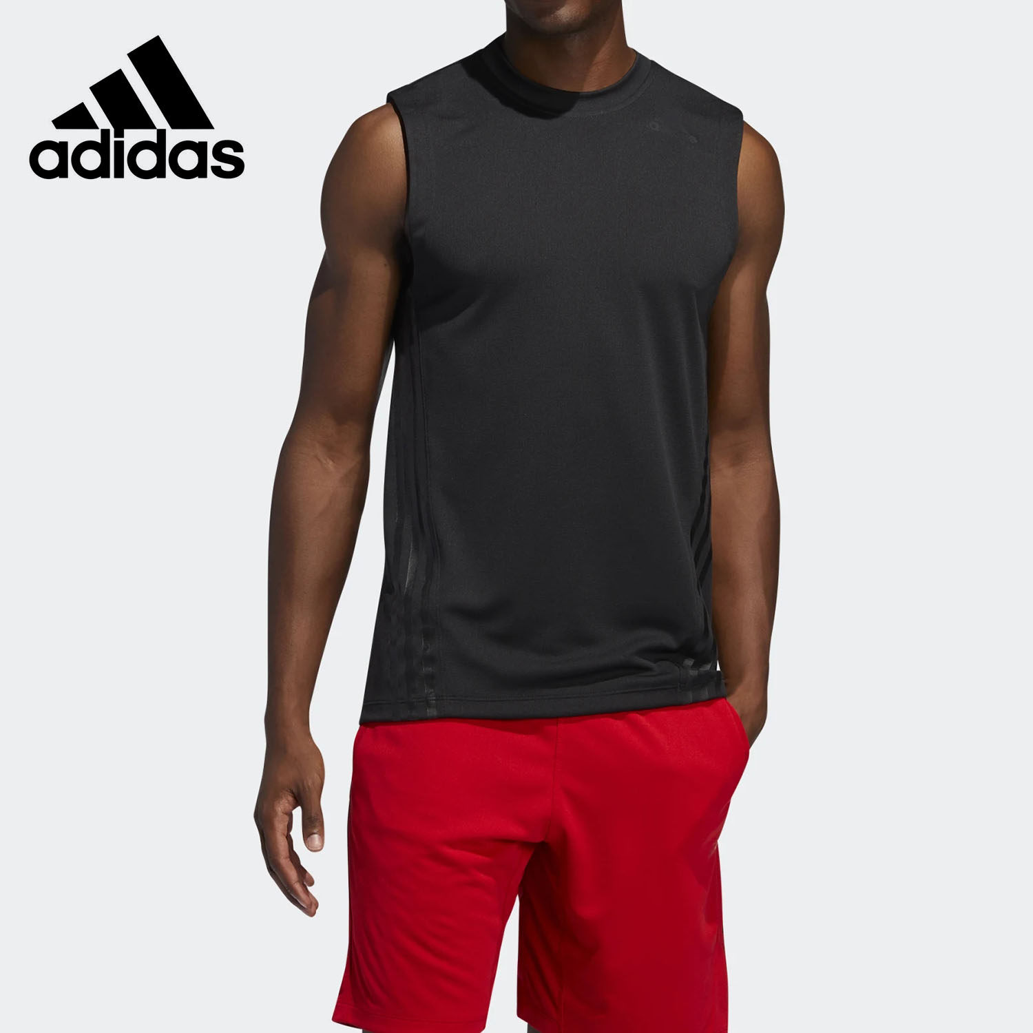 Adidas/阿迪达斯官方正品夏季男子紧身训练运动无袖背心 FL4317_虎窝淘