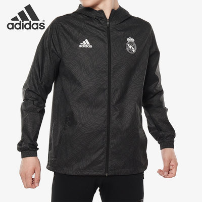 Adidas/阿迪达斯正品REAL WINDBREAKR男子休闲足球夹克外套DX9677