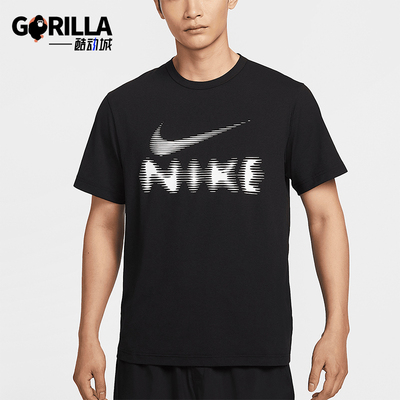 Nike/耐克正品2025男士透气圆领宽松经典休闲针织短袖HQ7988-010