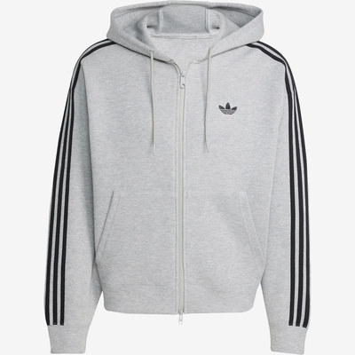 Adidas阿迪达斯正品ADICOLOR Spacer男款拉链宽松长袖T恤JW5965