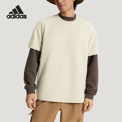 Adidas/阿迪达斯正品夏季男士运动户外时尚印花宽松短袖T恤KE3703