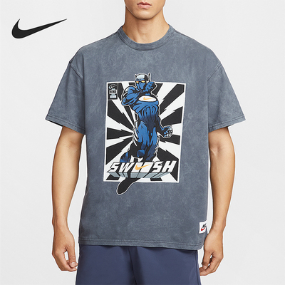 Nike/耐克正品2025夏季款男士宽松图案印花经典短袖HJ3673-060
