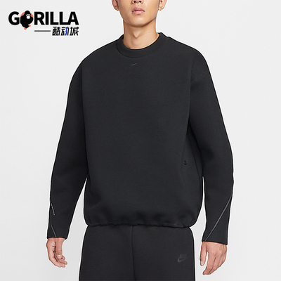 Nike/耐克正品2025 Tech男士耐穿针织圆领宽松休闲卫衣HV6538-010