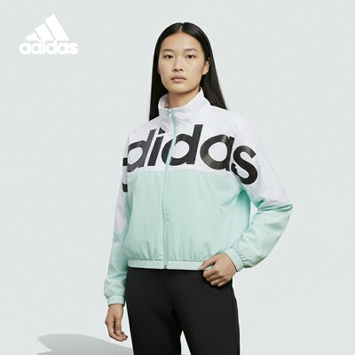 阿迪达斯女子休闲运动立领外套