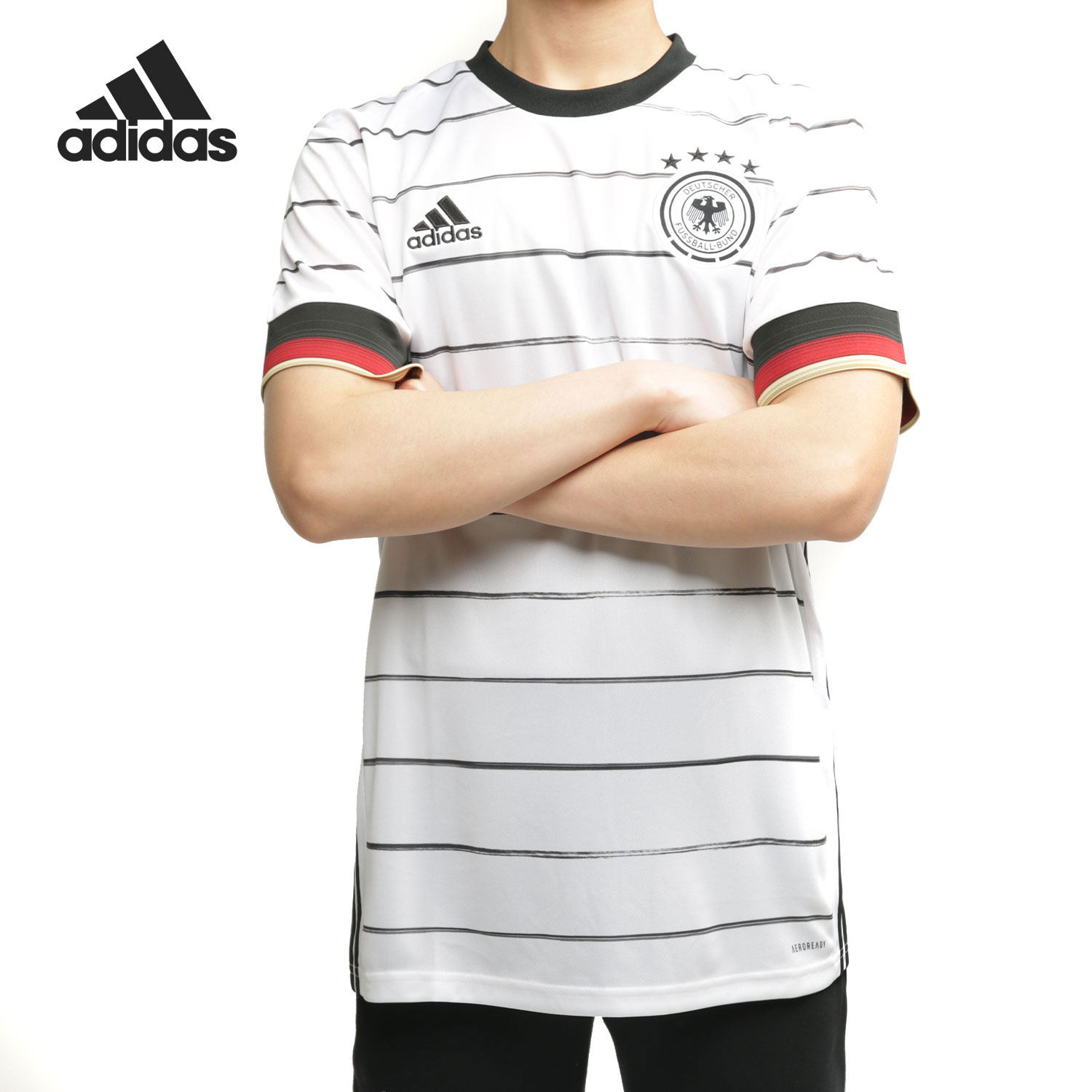 Adidas/阿迪达斯官方正品男子球迷版足球运动短袖球衣 EH6105_虎窝淘