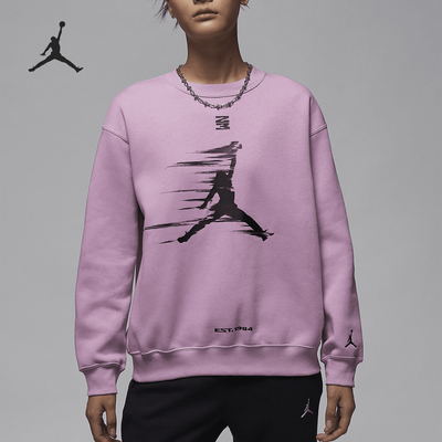 耐克女士运动印花宽松保暖卫衣