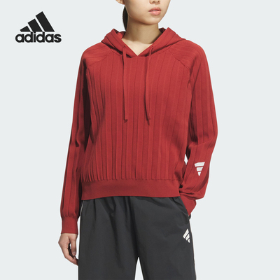 Adidas/阿迪达斯正品FUSTL W P HDY女士短款针织卫衣JM4254