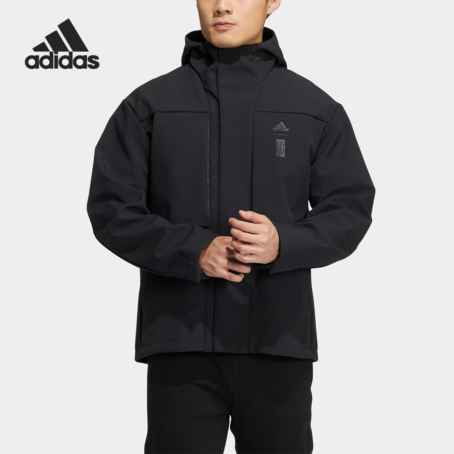 Adidas/阿迪达斯官方正品新款男子加绒休闲运动夹克外套HN8976_虎窝淘