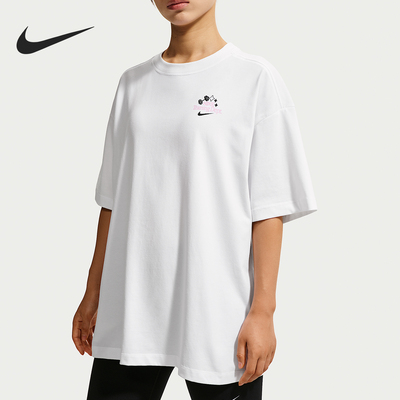 Nike/耐克正品女士圆领字母印花圆领落肩短袖T恤IV5474-100