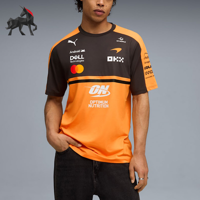 Puma/彪马正品MCLAREN男士透气运动圆领经典套头短袖T恤713952-01