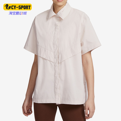 耐克女子透气刺绣翻领运动短袖