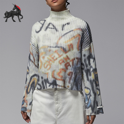 Nike/耐克正品JORDAN女士休闲针织宽松高领保暖毛衣HV0299-901