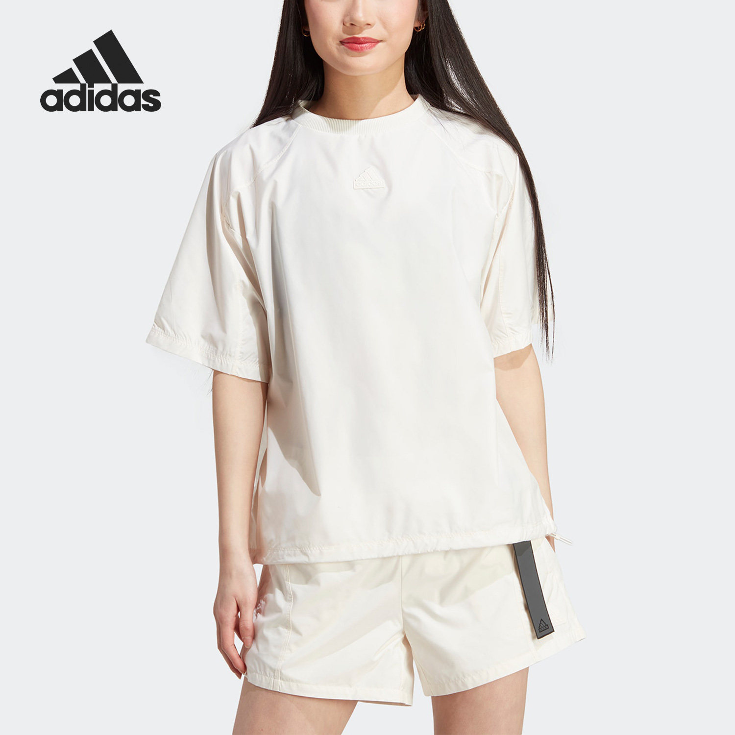 Adidas/阿迪达斯官方正品2023夏季新款女子透气运动短袖T恤HU0239_虎窝淘
