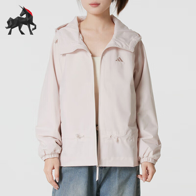 Adidas/阿迪达斯正品2026女士休闲经典舒适连帽夹克外套KS2808